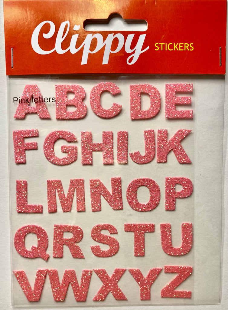 Pink Letters. Clippy Stickers – Clippy London
