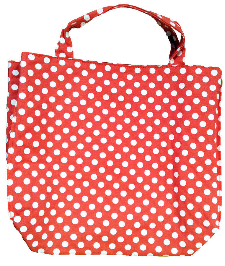 Clippy liner for small Clippy tote bag - red with white spots – Clippy ...